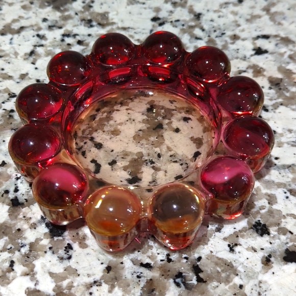 Boopie | Accents | Vintage Boopie Glass Pillar Candle Holderash Tray ...